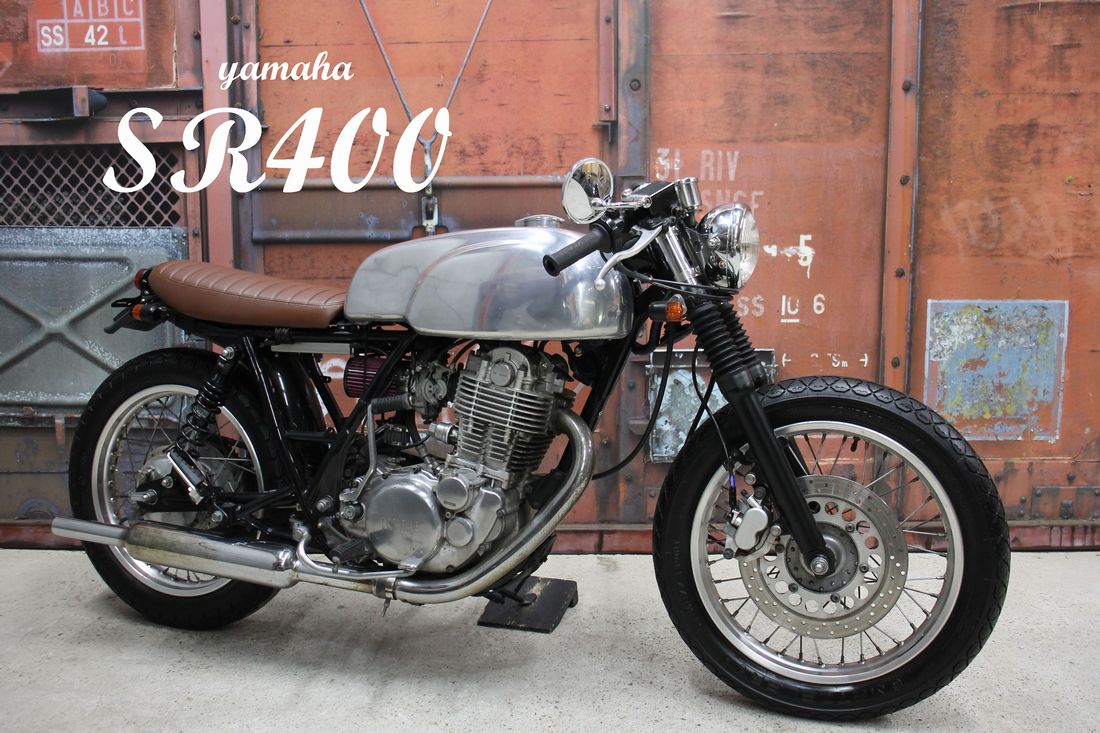 【傷や汚れあり】フルカスタムカフェレーサー！ キャブ車最終型 ノートンタイプ アルミタンク SR400 検: BSA AJS トライアンフ CB400SS W CB400TT ...